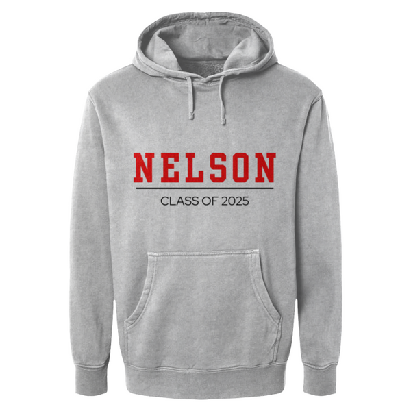 Screen Print "NELSON 2025" GRADWEAR Hoodie