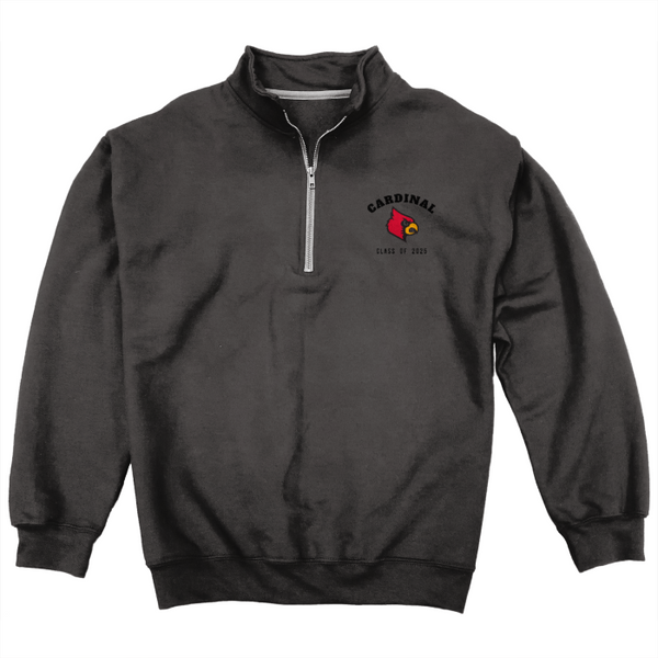 Embroidered Crest "Cardinal 2025" GRADWEAR Quarter Zip